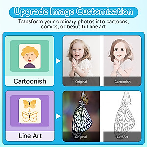 HuiJuKeJi Mini Sticker Printer Bluetooth Smart Pocket Inkless Thermal Printer with 10 Rolls Thermal Paper and Sticker for iOS&Android, Portable Receipt Printer for Photo Journal Notes Memo