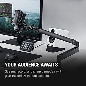 Elgato Pro Audio Set - Premium USB Condenser Microphone with Shock Mount, Pop Filter and Low Profile Mic Arm, for Streaming, Podcast, Gaming and Home Office, Free Mixer Software, for Mac, PC