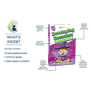 Decodable Readers: 15 Short Vowel Phonics Decodable Books for Beginning Readers Ages 4-7 Developing Decoders (Set 2)