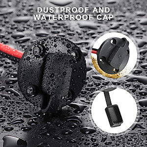 Weewooday 4 Packs Power Socket Sidewall Port Connector Compatible with SAE Weatherproof Quick Connect Panel Flush Mountable Connector 12awg Cable with 16 Screws for Solar Generator Battery Charger