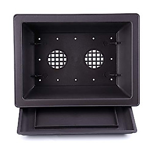 Yesland 6 Pack Bonsai Training Pots - 9 Inches Classic Deep Humidity Trays with Built in Mesh - Plastic Square Pot & Bonsai Plants Growing Pots