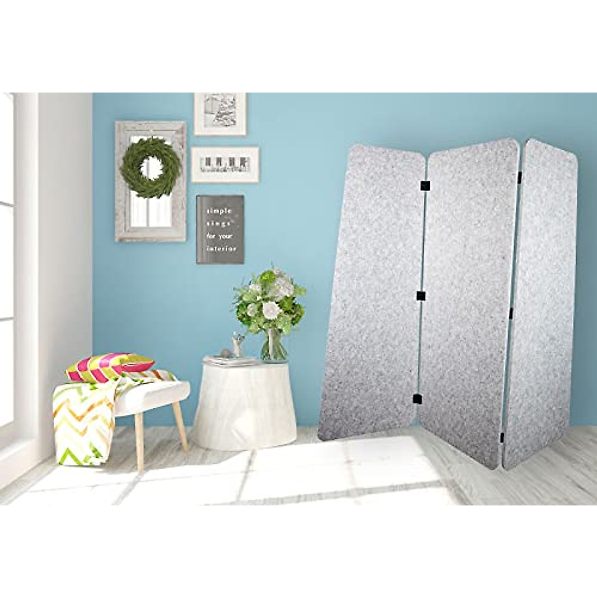 Versare SoundSorb VersiPanel | Acoustic Room Divider | Lightweight Portable Partition | Folding Sound-Dampening Wall |6' x 5' Blue SoundSorb Panels