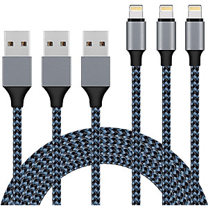 [Apple MFi Certified] iPhone Charger, iPhone Fast Charging 3 Pack 9 FT Lightning Cable Nylon Braided Long iPhone Charger Cord iPhone 14 13 12 11 Pro Max XR XS X 8 7 6 Plus SE and More