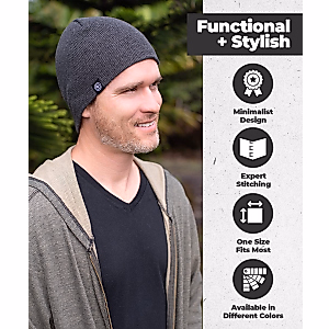 Original Beanie Cap - Soft Knit Beanie Hat - Warm and Durable (Blue Denim)