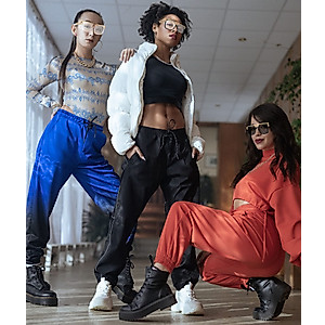 FACATH 80s/90s Women Hip Hop Costume Kit Rapper DJ Sunglass for Girls, Lassic Oversized Hippie Glasses for 80s 90s Hip Hop Costume, Square Retro Gold Frame Hip Hop Glasses (Clear)