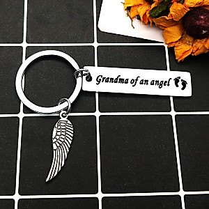Baby Memorial Keychain Remembrance Baby Keychain in Memory of Baby Gifts for Grandma Memorial Baby Keyring Sympathy Gift Loss of Baby Gift Memorial Gifts for Loss of Infant Child Sympathy Jewelry
