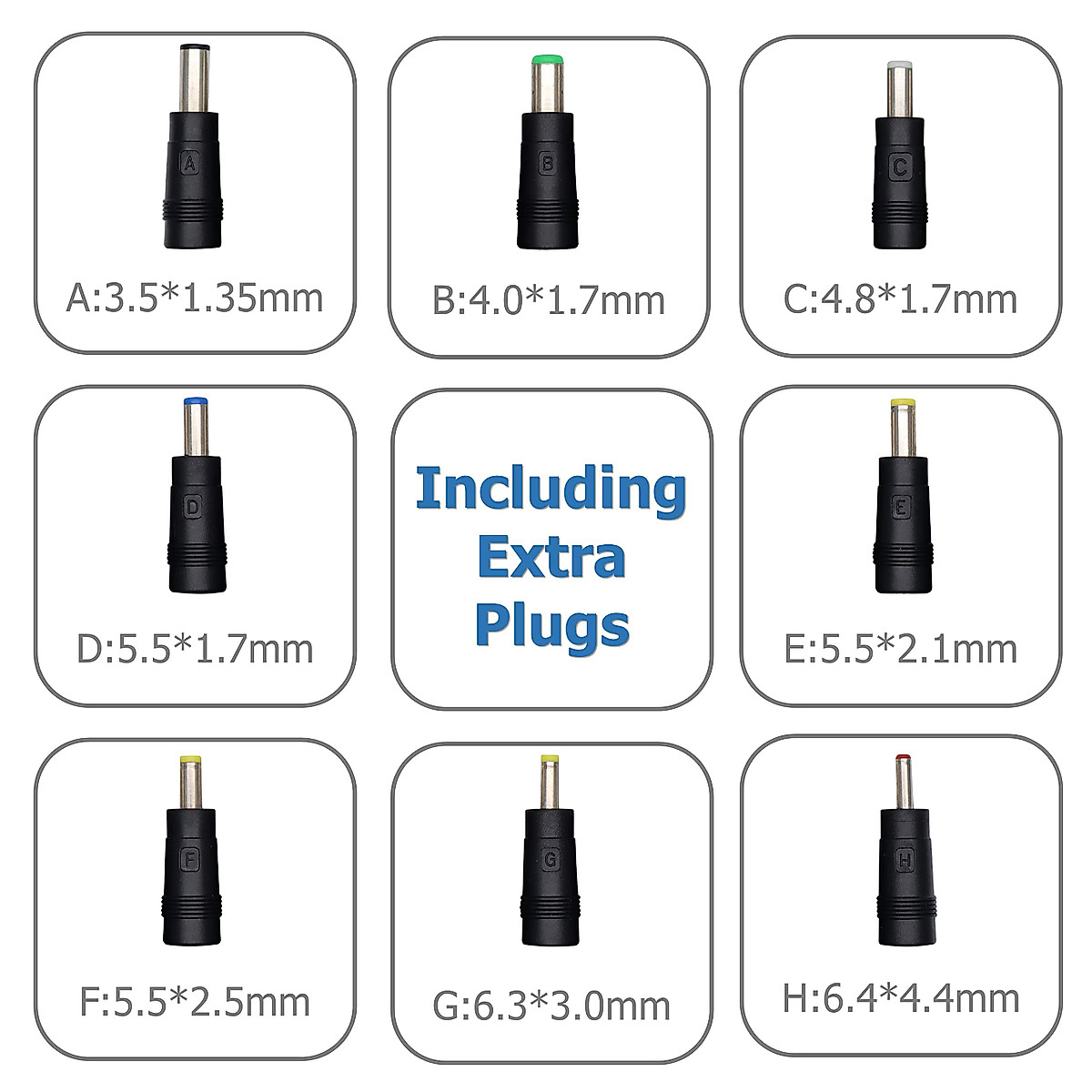 Excelity AC to DC 15V/2A Wall Charger Power Supply Adapter with 5.5 x 2.1mm Tips