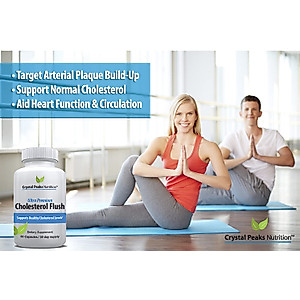 CRYSTAL PEAKS NUTRITION Cholesterol Supplement - All-Natural Ingredients to Support Normal HDL and LDL Colesterol Levels. Supports Optimal Circulation. 60 Capsules