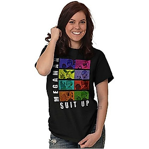 Classic Video Game Mega Man Suit Up Graphic T Shirt Men or Women Black