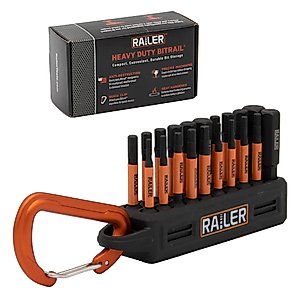 Railer Allen Wrench Hex Bit Set 2 Inch Impact Driver 20pc Hex Bit Set With A Bit Holder & Carabiner. Premium S2 Steel, Ideal For Furniture Screws