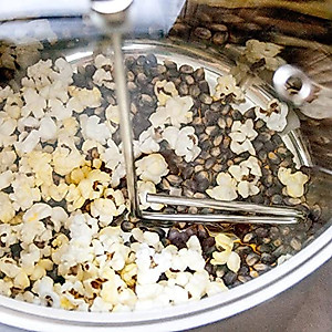 Lehman's Manual Popcorn Popper - Stainless Steel Stovetop Popcorn Maker, No Measuring Needed, Doubles as Cooking Pot