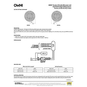 HUBBELL LIGHTING OMNIIRL Ultrasonic and PIR Ceiling Sensor, 1500-Square Foot range, White