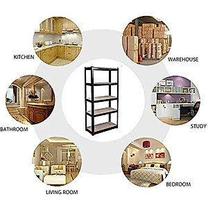 Garage Storage Shelves, 5-Tier Adjustable Metal Shelves for Storage, Shelving Unit Utility Rack Shelves for Warehouse Pantry Closet Kitchen, Organization Multipurpose Shelf, 29"L x 12" D x 66" H