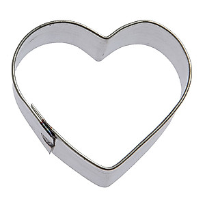 Foose Cookie Cutters Valentine Mini Heart Cookie Cutter 1.5 in, Tin Plate Steel, Handmade in USA