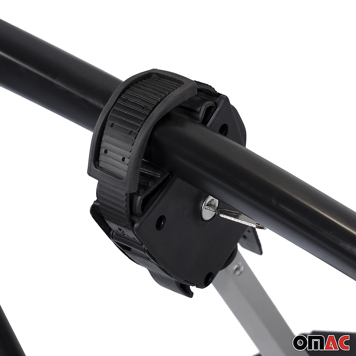 OMAC Auto Accessories Foldable Bike Rack Hitch Mounted | 3 Bicycle Carrier Racks Aadjustable Hitches Suitable for Electric Bikes and Fat Bikes