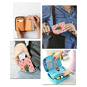 Green Cactus Small Compact Mirror for Purse, Tropical Western Cowboy Pink Travel Makeup Mirror for Women Men, Rectangular Handheld Compact Pocket Mirror 1 PCS