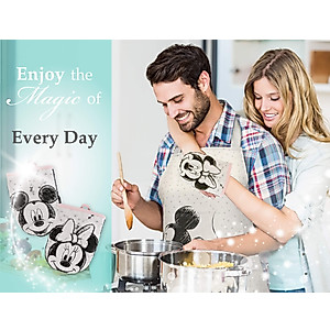 Disney Kitchen Neoprene Mini Oven Mitts, 2pk-Heat Resistant Oven Gloves with Insulation Ideal for Handling Hot Kitchenware-Non-Slip Grip, Hanging Loop, 5.5 x 7 Inches - Mickey and Minnie Sketch Pink