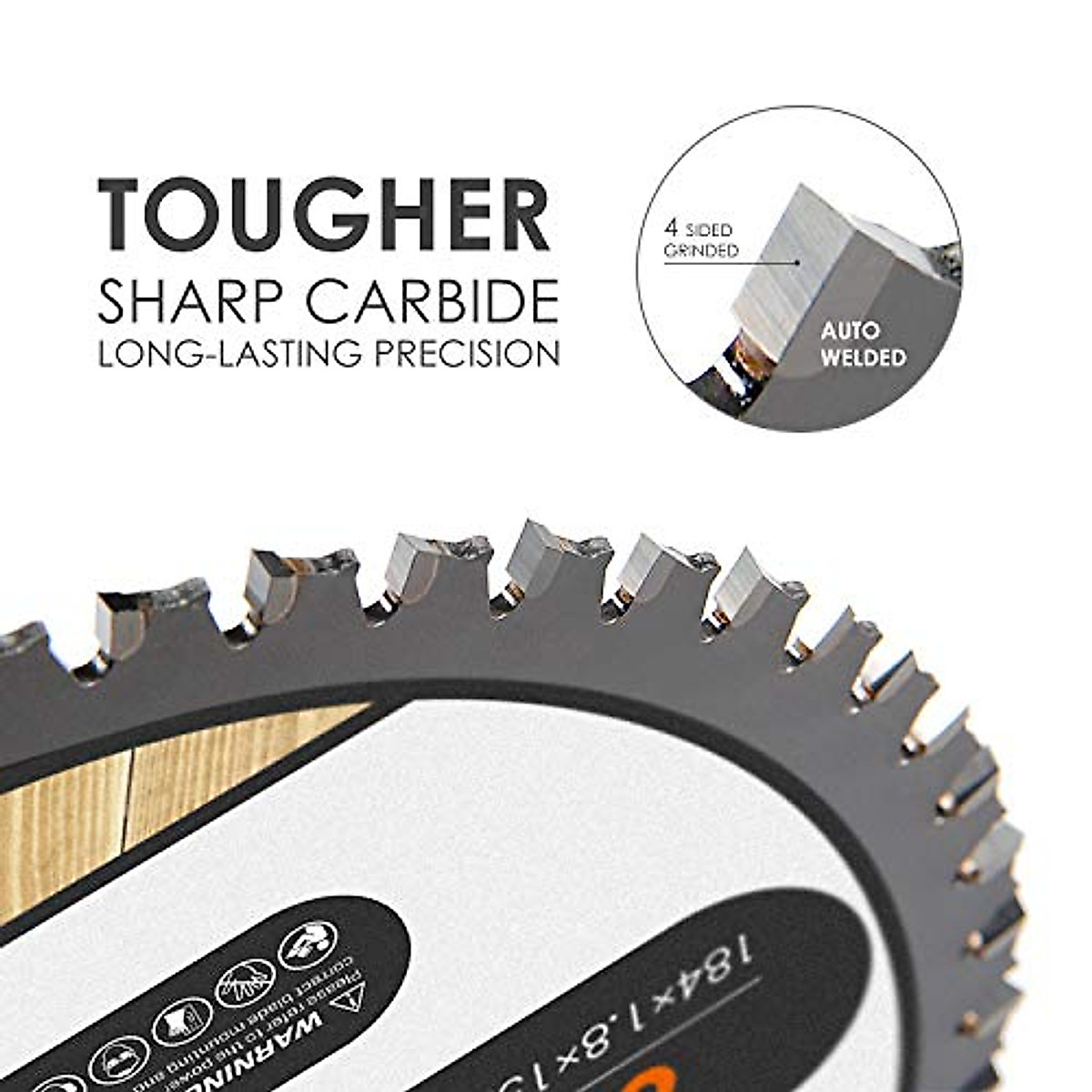 Luckyway 7-1/4 Inch 60T Finish with 5/8 Inch Arbor TCT Circular Saw Blade for Cutting Wood