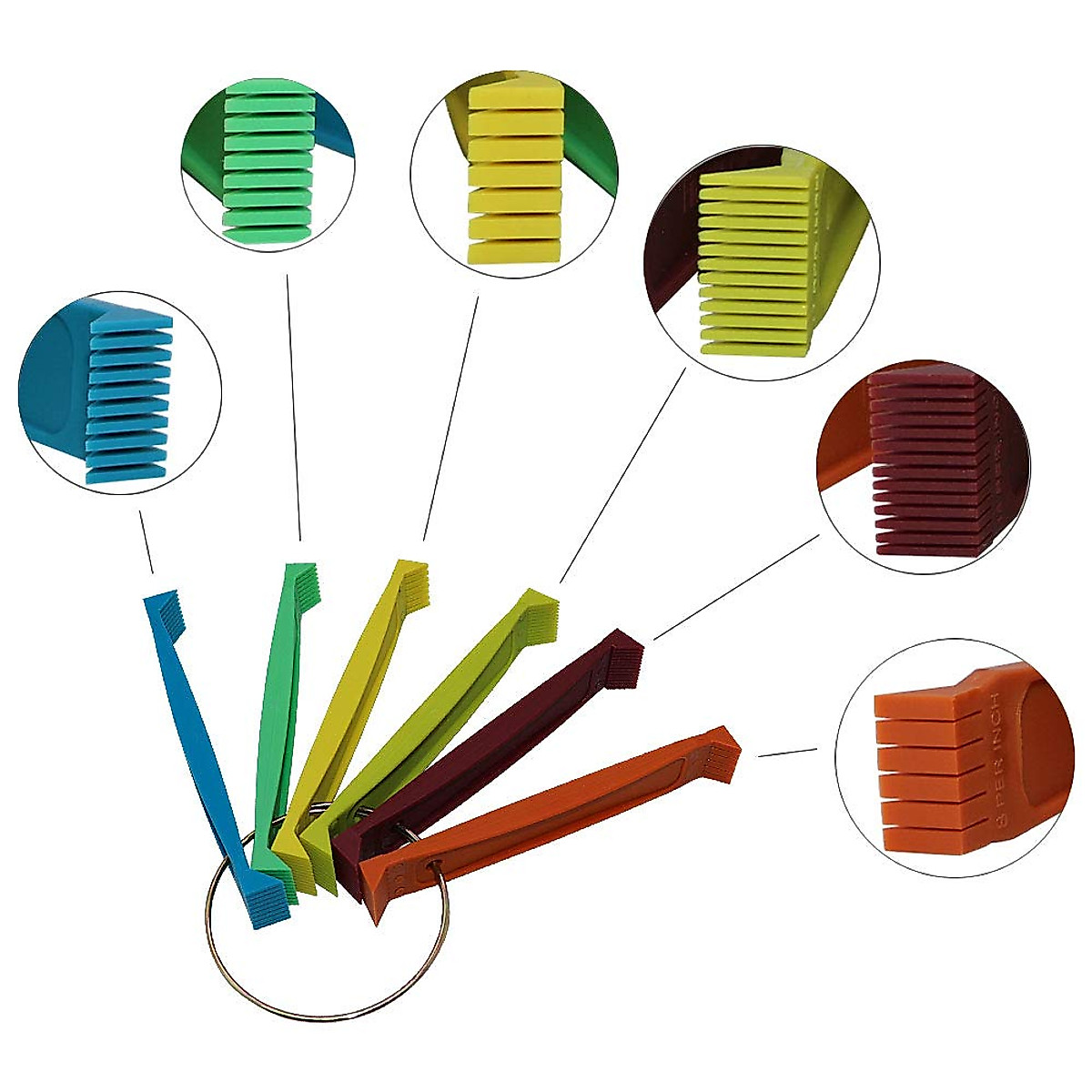 AMI PARTS FCR6 Fin Comb Set for Air Conditioner FCR6 Coil Fin Comb Ring Straighten Evaporator Condensor Multi