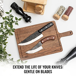 Coolina Walnut Serving Board - Perfect Cutting Board for Chopping Meet,Chicken! Made from Durable Walnut Wood (12x9 inches)