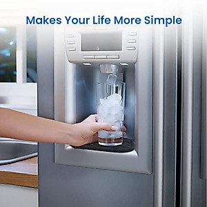 GLACIER FRESH Refrigerator Water Drip Tray Cache For Fridge Water Dispenser From Water Splatter and Spills, Replacement for Whirlpool, GE, Samsung Fridge Accessories (2 Pack, Semi-Circular)