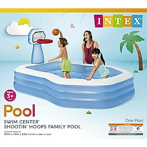 Intex Shootin' Hoops Swim Center Family Pool, for Ages 3+, Multicolor
