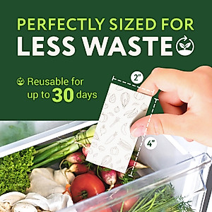 IMPRESA [18 Pack] Food Saver Sheets for Produce - Vegetable Savers for Refrigerator & Counter - Keep Vegetables Fresh Longer - Fresh Produce Saver & Herb Keeper Sheets - Natural Food Storage