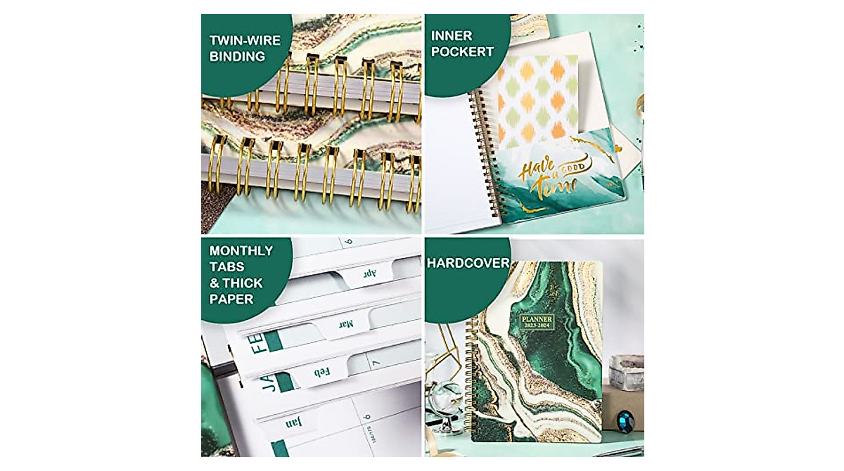 Academic Planner 2023-2024: Weekly & Monthly with Tabs