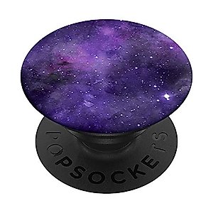 Purple Violet Star Space Celestial Galaxy Watercolor Art PopSockets PopGrip: Swappable Grip for Phones & Tablets