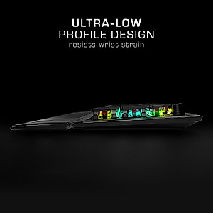 ROCCAT Vulcan Pro Linear Optical PC Gaming Keyboard, Titan Switch Full Size with Per Key AIMO RGB Lighting, Anodized Aluminum Top Plate and Detachable Palm/Wrist Rest, Low Profile, Black