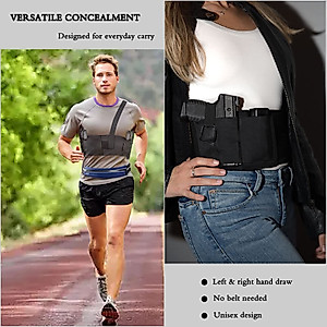 Kcctoo Deep Concealment Shoulder Holster Elastic Tactical Underarm Gun Holster for Men Women