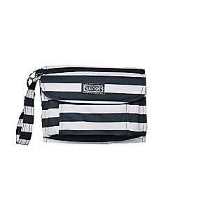 LillyBit Uptown Diaper Clutch (Black and White Stripes)