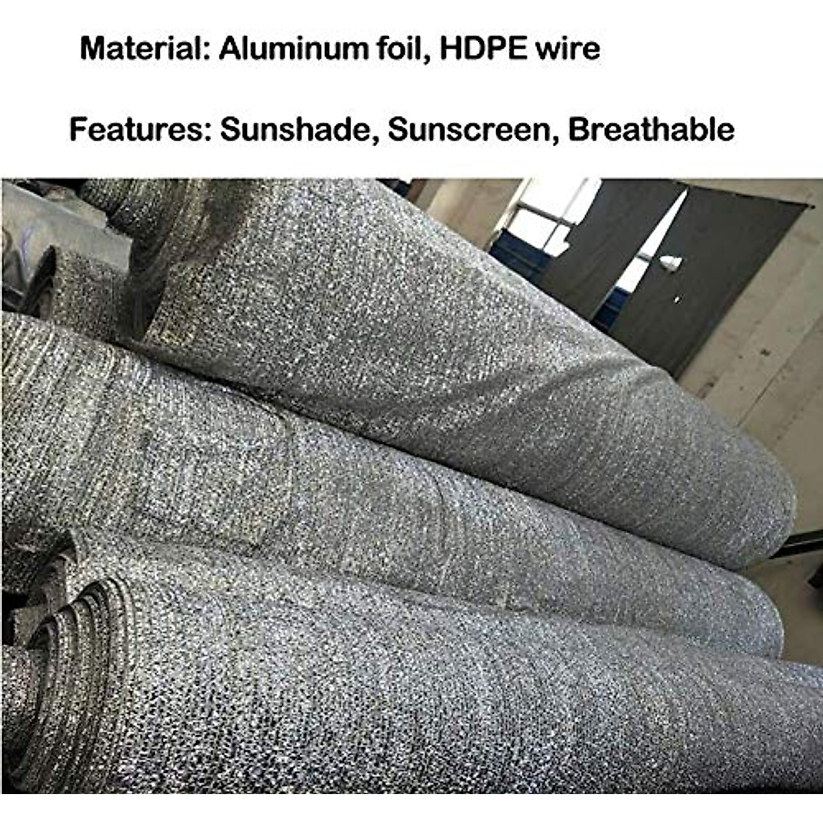 MGE Shade Net,Sun Shade Netting Rectangle Silver, Awning 90% UV Sunblock Sunscreen Canopy for Greenhouse Plants Outdoor Patio Garden Lawn Pergola (Size : 10ft×13ft(3m×4m))