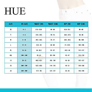 HUE Women's Ripped Knee Denim Leggings, White, Small US