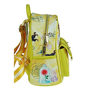 KBNL Beauty and the Beast 11 inch Vegan Leather Mini Backpack - A21951, Multicolor, Medium