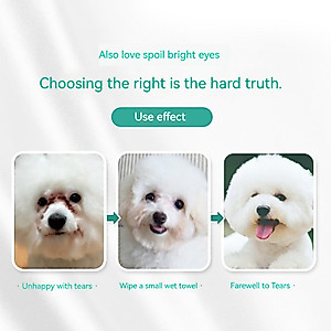 Pet Cleaning Tear & Ear Wax Wipes, 130 Sheets Each, Non-Woven Material, Gentle Eye Wipes for Cleaning Eye Boogers, for Dogs & Cats