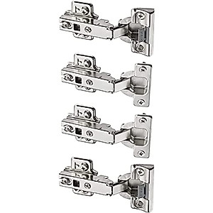 IKEA Cabinet Hinges | Soft Closing with Dampers, Nickel Plated - Pack of 4