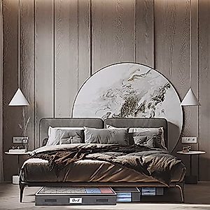 Isbasa 4 Pack Under Bed Storage Bags, 2 Foldable Underbed Storage Bags and 2 Organizer Bins with 4 Reinforced Handles, Pocket for Labels and Clear Windows for Clothes, Blankets, Bedding, Grey