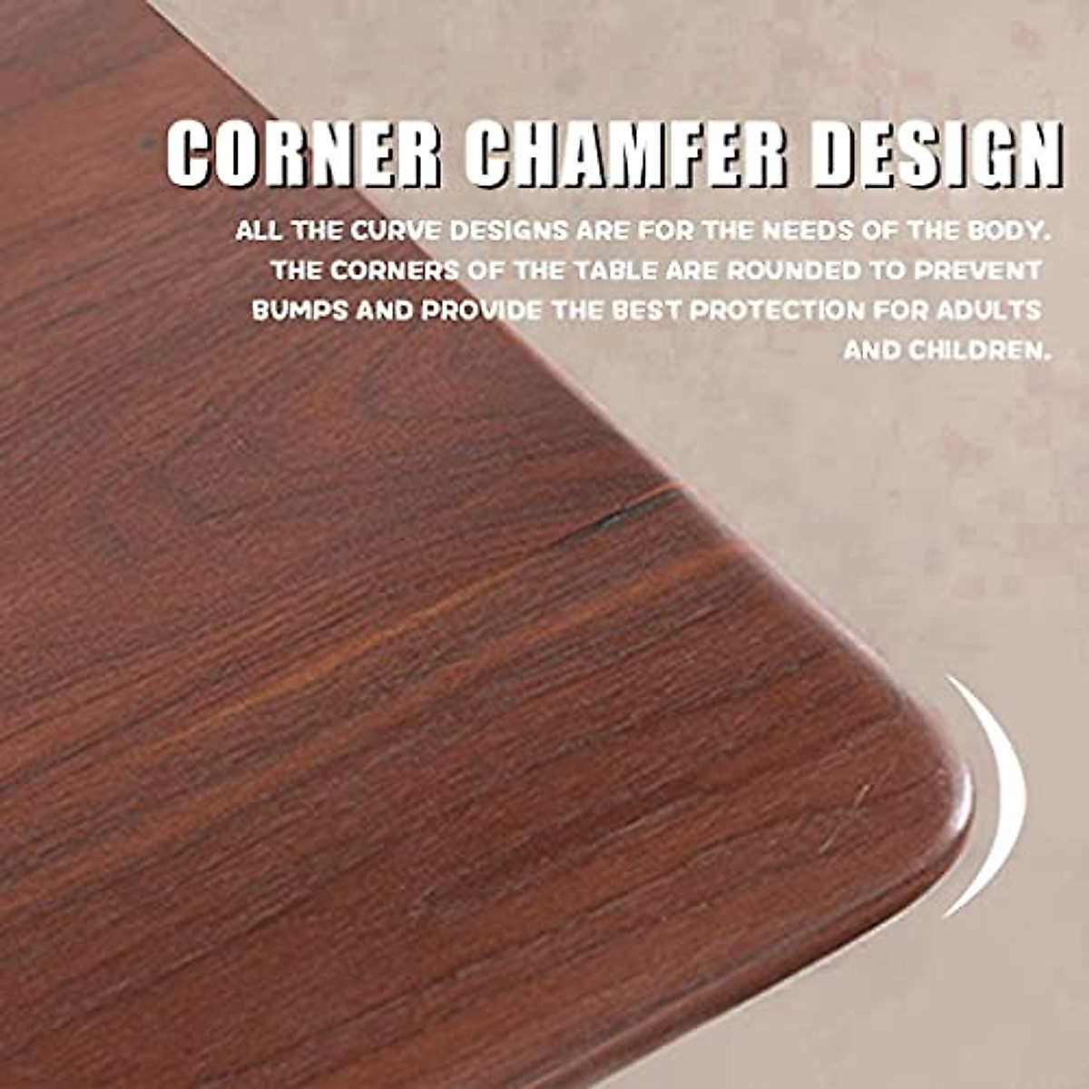 HomeClever, Wood Dining Table, 47.2In x 29In Rectangular Kitchen Table, Modern Home Furniture for Small Spaces, Living Room and Office Wooden Frame Computer Desk (Table Only)