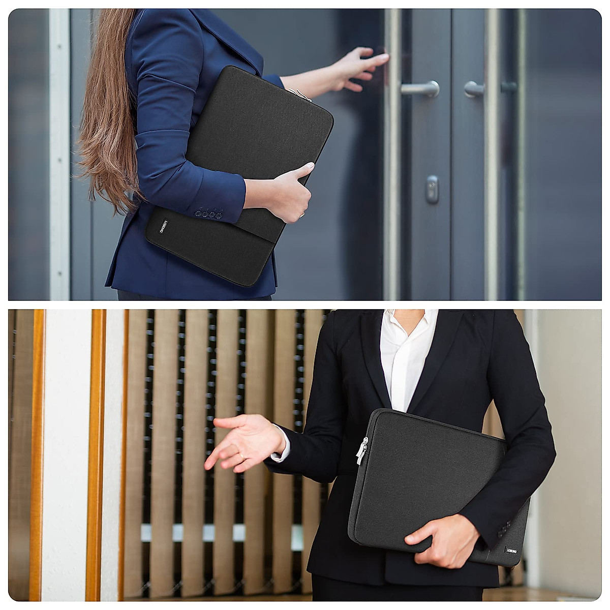 Portable Monitor Case 15.6 Inch,Losong Protective Carrying Sleeve for Most 15.6 in Portable Monitors,Water Resistant Portable Computer Laptop Display Bag with Accessory Pocket,Size-15.3"x9.8" Black