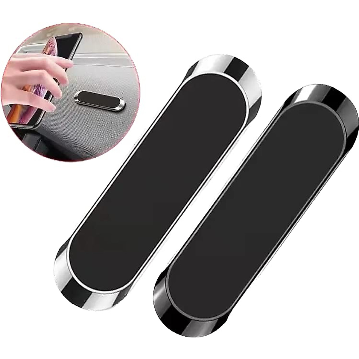 [2Pack] Cellphone Car Holder, Magnetic Phone Holder for Car, iPhone Magnetic car Mount, Samsung Magnetic car Mount, Universal Dashboard car Mount Fits All Smartphones.