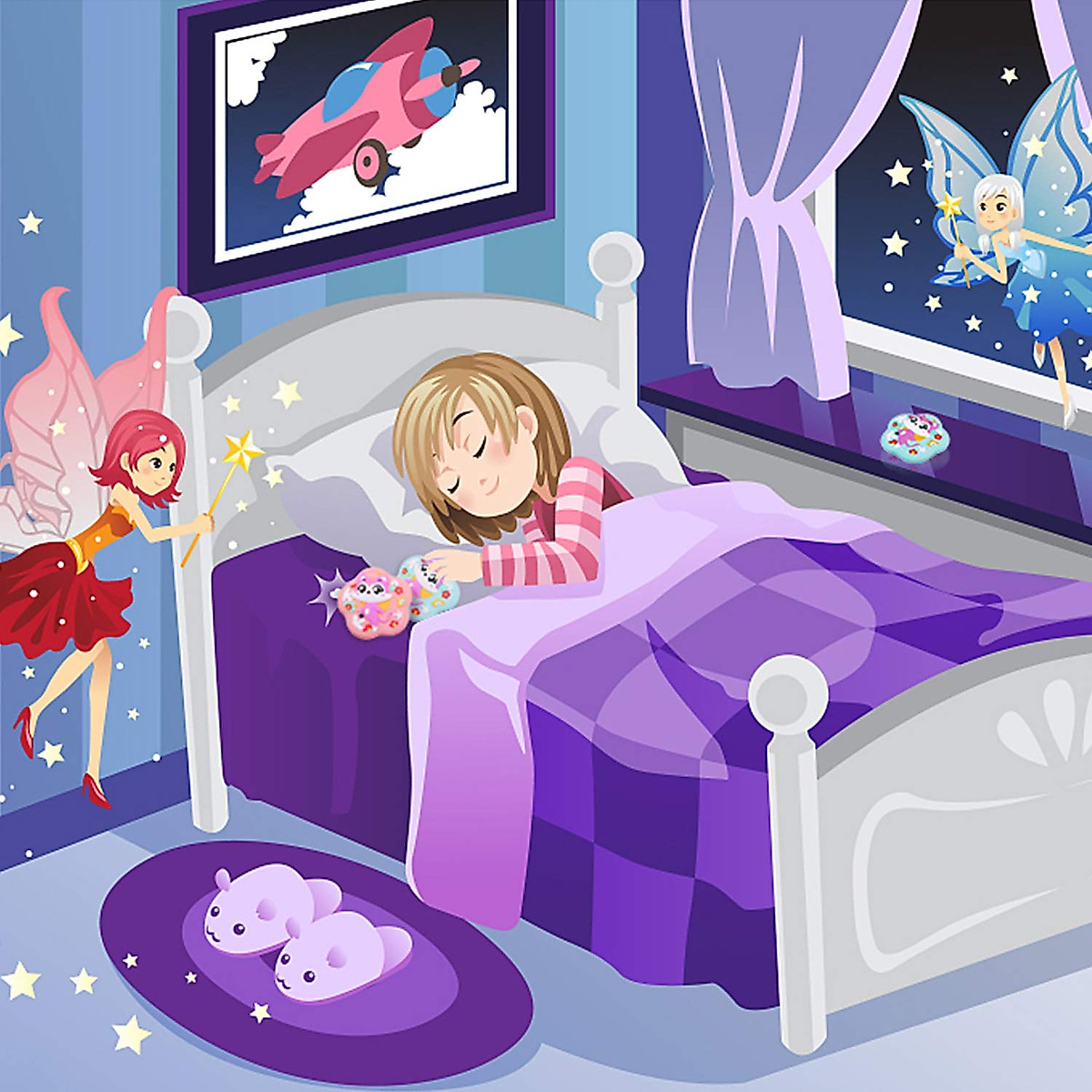 Glzyglyfx Baby Teeth Keepsake Box,Tooth Fairy,Lost Deciduous Tooth Collection Organizer,Cute Children Tooth Fetal Hair Umbilical Container,Saving Baby Teeth (Pink)