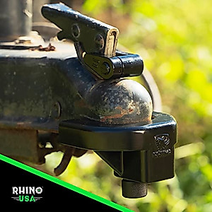 Rhino USA Trailer Hitch Coupler Lock Kit (Includes 2" & 1/4" Couplers) Heavy Duty Anti-Theft Tongue Locks for Boat, RV, Travel Trailers & More - Reinforced Solid Steel for Ultimate Peace of Mind!