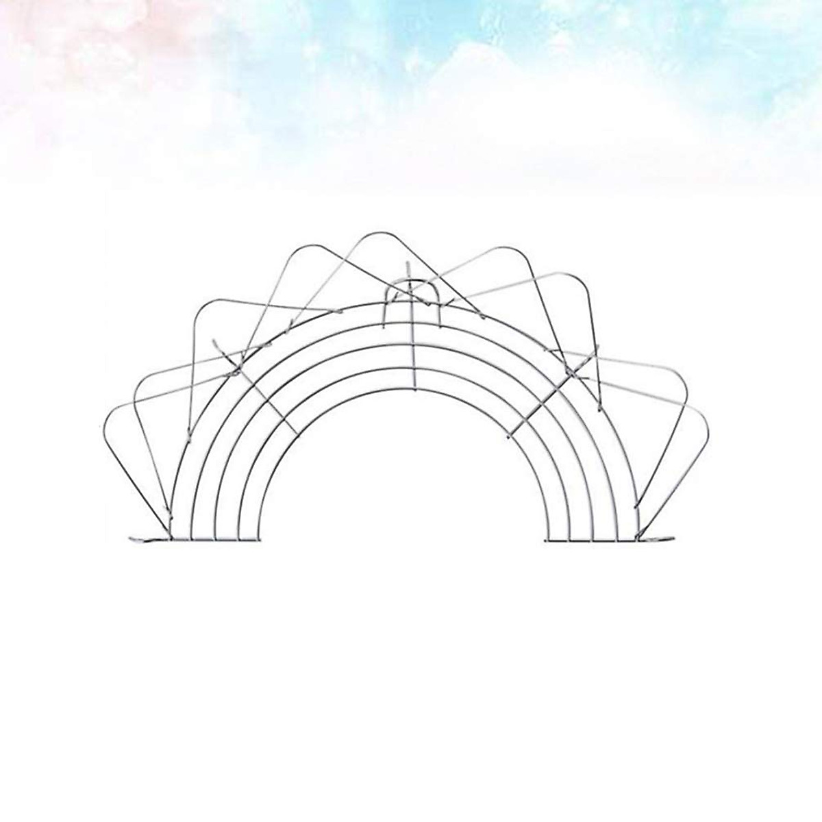 Hemoton 2Pcs Tempura Rack Semi-circular Kitchen Wok Fry Pan Pot For Fry Pan Drainer Rack For Tempura Fried Chicken (36cm Silver)