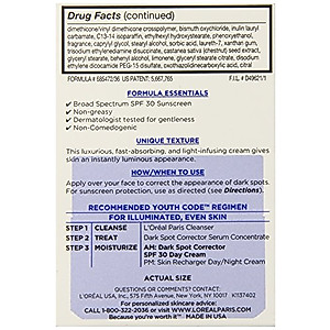 L'Oreal Paris Youth Code Dark Spot Corrector Facial Day Cream SPF 30