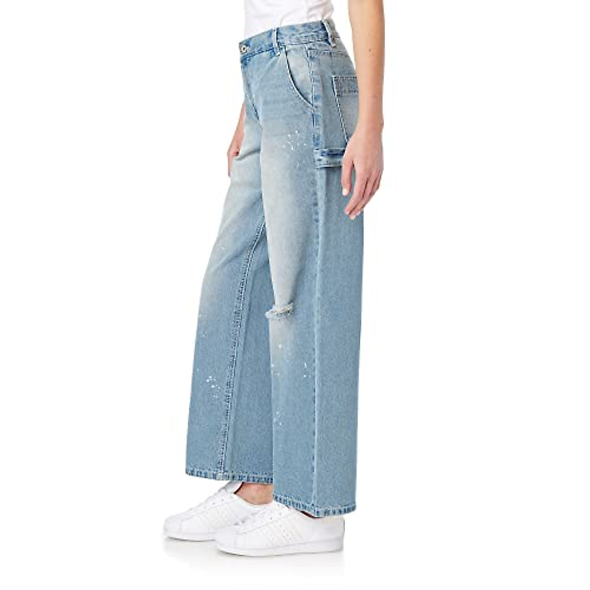 WallFlower Women's Carpenter Denim Low-Rise Insta Classic Juniors Jeans, Halsey, 17