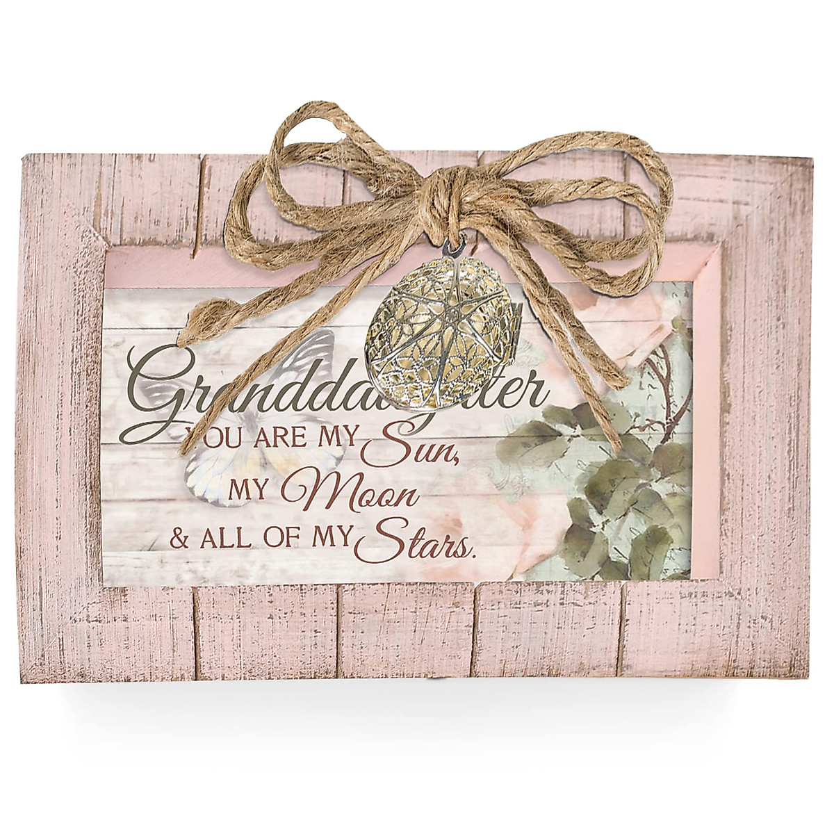 Cottage Garden Granddaughter Sun Stars Petite Locket Blush Pink Music Box Plays You are My Sunshine