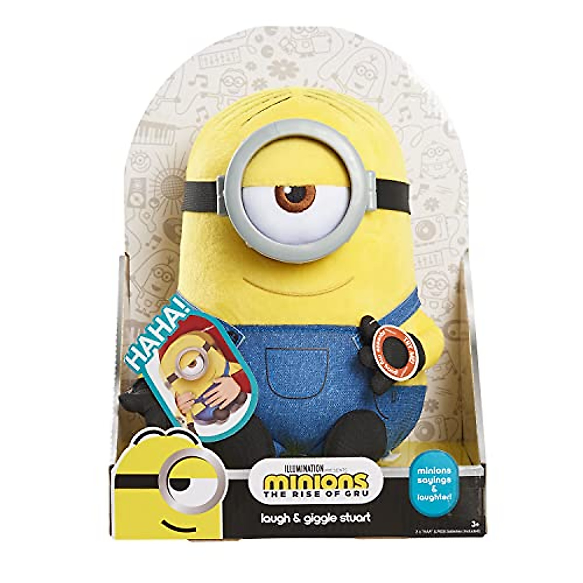 Just Play Illumination's Minions: The Rise of Gru Laugh & Giggle Kevin Plush, Kids Toys for Ages 3 Up