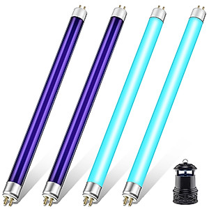 Qualirey 4 Pack 32050 6W Replacement UV Light Bulbs, T5 6W UV Fluorescent Tubes Compatible with DynaTrap DT2000XL, DT2000XLP, DT3012, 8.9" Fly Trap Light Bulb for Indoor Outdoor Mosquito Flying Insect