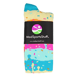 MadSportsStuff Rainbow Sprinkles Over the Calf Length Socks (Rainbow, Small)